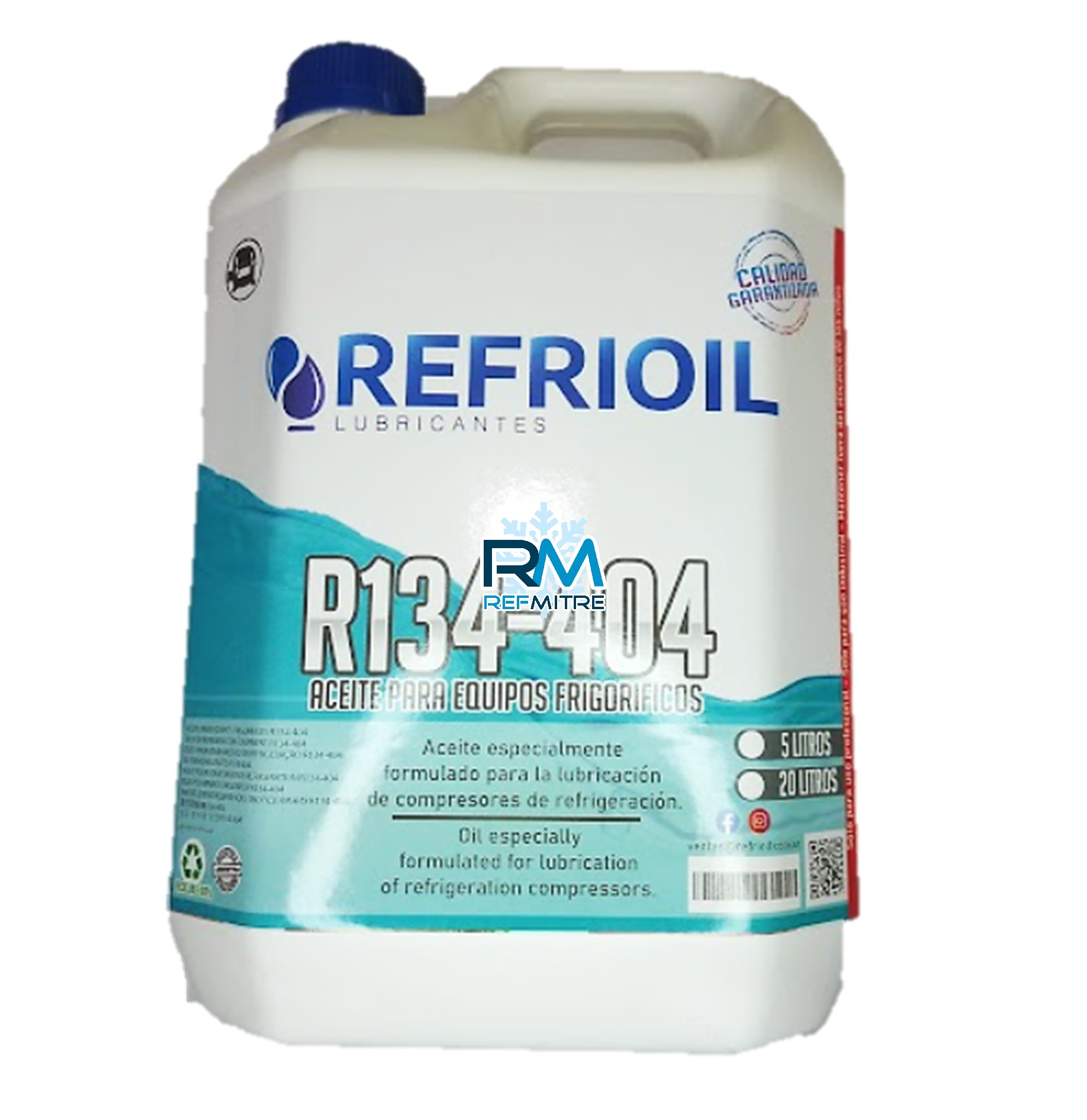ACEITE REFRIOIL R134 - R404 X 3,8LTS | Refrigeración Mitre