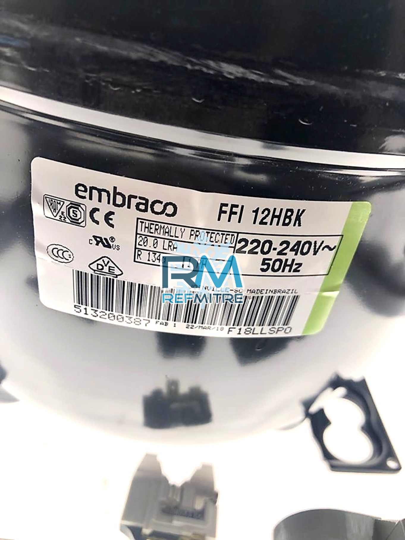 Motor EMBRACO 1/3+FFI-12-HBK--R134-capac - 575014 | Refrigeración Mitre